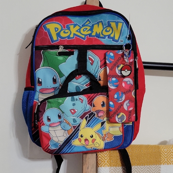 Pokemon | Accessories | Pokemon Red And Blue Character Backpack | Poshmark